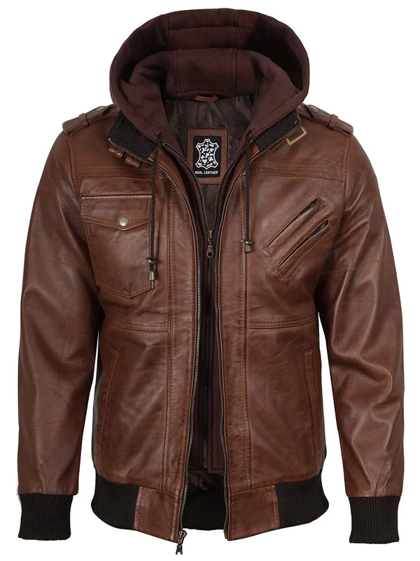 Men's Lambskin Leather Bomber Jackets | Genuine Nappa | Decrum
