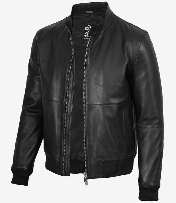 Men's Lambskin Leather Bomber Jackets | Genuine Nappa | Decrum